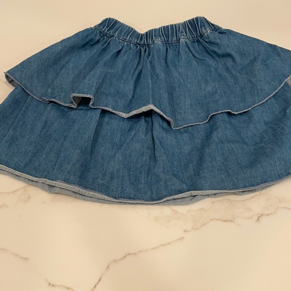 Pastels Clothing | Bottoms | Girls Denim Ruffled Skirt | Poshmark